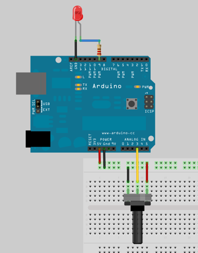 Cooper Maa Arduino 筆記 Lab4 使用可變電阻調光